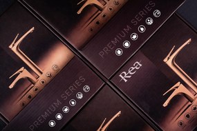 Rea Joe, sprchový set s ruční a hlavovou sprchou, zlatá matná, REA-P5656
