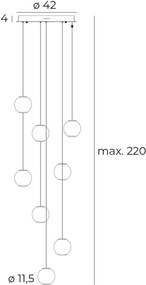 Maxlight Závěsné svítidlo Maxlight P0481 NOBILE VIII