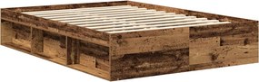 Rám postele bez matrace Staré dřevo 140x200cm Technické dřevo 3328843