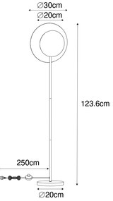 Stojací lampa v Art Deco stylu černá se zlatem - Emilienne