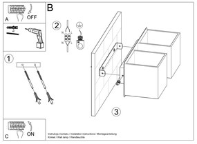 Nástěnné svítidlo Quad, 2x bílé kovové stínítko