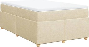 Box spring postel s matrací krémová 120x200 cm textil 3285371