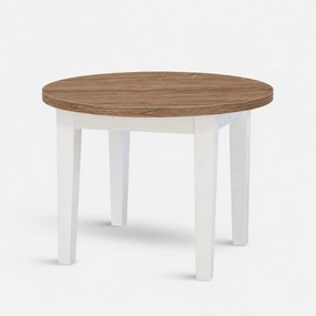 Stima Kulatý stůl FIT II. Průměr 95 + 35 cm dub kansas bílá