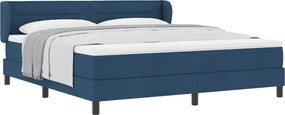 Postel s boxspringem s čelo Modrá 180 x 200 cm textil 3339981