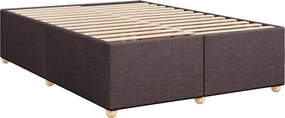 Box spring postel s matrací tmavě hnědá 140x190 cm textil 3286678