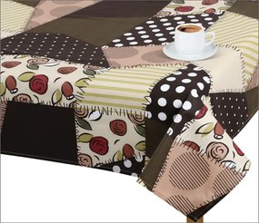 Bellatex Ubrus GITA hnědý patchwork