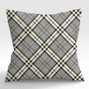 Ervi povlak na polštář Bavlněný - Grey Tartan