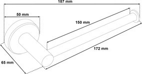 Zlatý držák na toaletní papír VOST