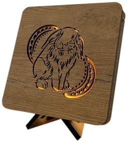 Li-Go "Králíček" lampa 19x19cm provedení povrchu: ořech