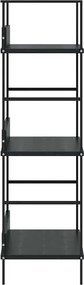 Knihovna se 3 policemi černá 60x27,6x90,5 cm kompozitní dřevo 288218