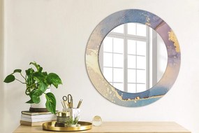 Kulaté dekorativní zrcadlo na zeď Mramorový kámen fi 50 cm