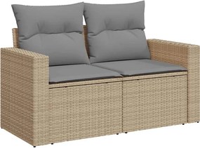 7dílná zahradní sedací souprava s poduškami béžová polyratan 3325405