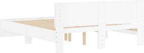 Rám postele s čelem bílý 140 x 190 cm 3207497