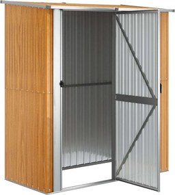Zahradní domek 180,5 x 97 x 209,5 cm pozinkovaná ocel, dřevěný vzhled 150906