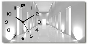 Wallmuralia Moderní skleněné hodiny na stěnu Chodba 60x30 cm