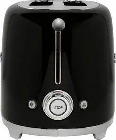 SMEG 50's Retro Style černá / Topinkovač / 1500 W / 2 sloty / 4 topink