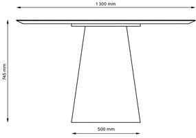 OnaDnes -20% Hnědý dubový jídelní stůl Marco Barotti 130 cm s koženou podnoží