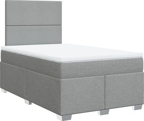 Box spring postel s matrací světle šedá 120 x 200 cm textil 3290448