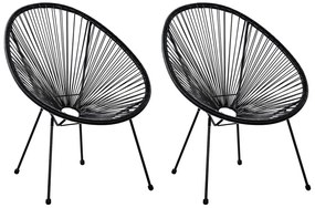 Set 2 ks. židlí ALVAREZ II (černá). 1026920