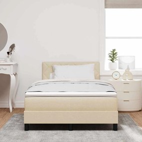 Postel s boxspringem s čelo Krémová 120 x 200 cm textil 3338760