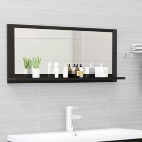 vidaXL Koupelnové zrcadlo 90 x 10,5 x 37 cm dřevotříska [804582] Barva: bílá s vysokým leskem