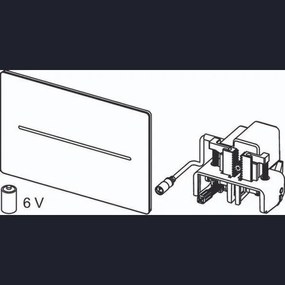 Tece Solid Electronic ovládací tlačítko s bezdotykovým ovládáním bílá lesklá 9240462