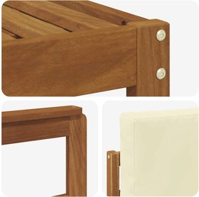 Venkovní pohovková souprava 4 ks Přirozená a Krémová 3366208