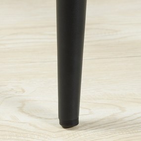 HOMCOM Sada 2 barových židlí, barové židle, bistro židle s podnožkou, kuchyňská židle, pultová židle, potah sedáku, ocel, šedá, 50 x 53 x 94 cm| Aosom