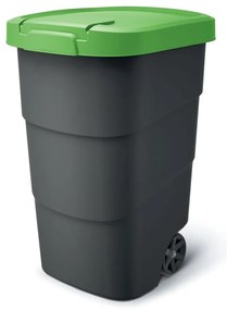 Zahradní nádoba s odolnými kolečky 110 l, zelená / antracit
