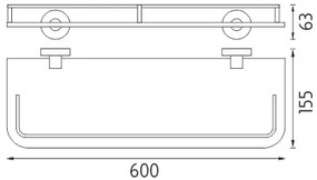 Nimco Police s ohrádkou, 60 cm UN 13091AX-60-26