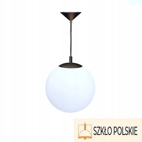 Lampa koule 4033 skleněná, bílá, závěsný stropní lustr E27, průměr 25 cm