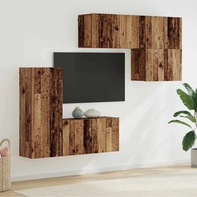 Nástěnná skříňka na TV 5 ks Staré dřevo Kompozitní dřevo 3402770