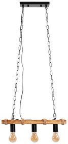 Toolight BOHO LINE, 3-bodové závěsné svítidlo 3xE27 APP1319-3CP, hnědá-černá, OSW-02461