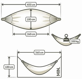 Houpací síť La Siesta Brisa Kingsize - seasalt