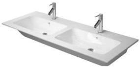 Duravit ME by Starck - nábytkové dvojumyvadlo, 130x49 cm, 2 otvory pro baterii, 2336130000