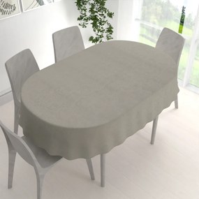 Biante Oválný ubrus/imitace broušené kůže Alcantara ALC-014 Světle šedý 60x100 cm
