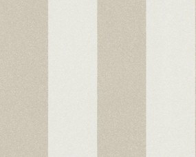 Vliesová tapeta béžovo-krémové pruhy 375543 / Tapety na zeď 37554-3 New Elegance (0,53 x 10,05 m) A.S.Création