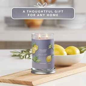 Yankee Candle vonná svíčka Signature Tumbler ve skle velká Black Tea & Lemon 567g