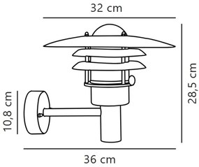 Nordlux - Venkovní nástěnné svítidlo LONSTRUP 1xE27/60W/230V IP44 stříbrná