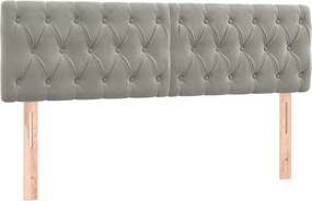 Box spring postel s matrací světle šedá 140x200 cm samet 3127673