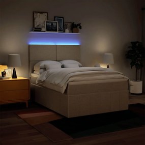 Box spring postel s matrací krémová 140x200 cm textil 3293989
