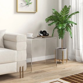 HOMCOM U-tvarovaný akrylový konferenční stolek, moderní stolek s hladkými hranami a zaoblenými rohy, 53,5x30,5x53,5 cm, průhledný