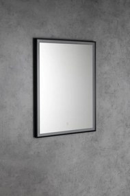 Aqualine Aqualine, CORNA zrcadlo s LED osvětlením 60x80cm, dotykový senzor, stmívatelné, černá mat, CN060