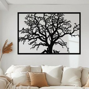 dřevo života Dřevěný strom ODPOČINKU Zvolte rozměr (cm): 60x40, Zvolte barvu dekoru: Černá