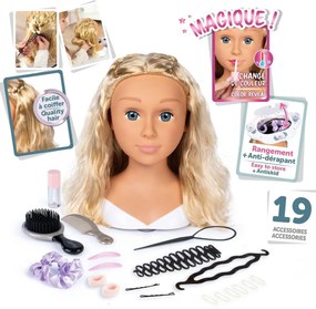 SMOBY Česací hlava My Beauty blondýnka kadeřnický set s doplňky sb320317web
