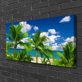 Obraz na plátně Moře Palma Stromy Krajina 120x60 cm
