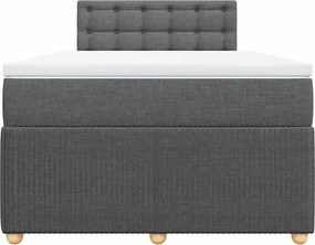 Box spring postel s matrací tmavě šedá 120x200 cm textil 3289738