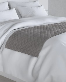 Hotelový přehoz – běhoun Velvet 60x200 cm barva šedá látka lesklé, sametová