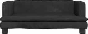 Pelíšek pro psy černý 80 x 45 x 30 cm samet 171898