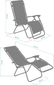 Derby RELAX relaxační zahradní křeslo béžová